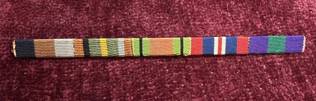 WW2 BRITISH MEDAL Ribbons 1939-1945, Pacific Stars, Defence, War & GSM ...