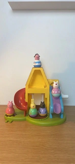 PEPPA PIG WEEBLES Wind and Wobble Playhouse + extra Figures Set VGC £15 ...
