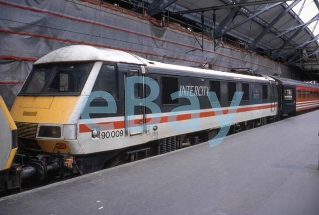 35MM RAILWAY SLIDE of Class 90 90009 @ Liverpool Lime Street Copyright ...