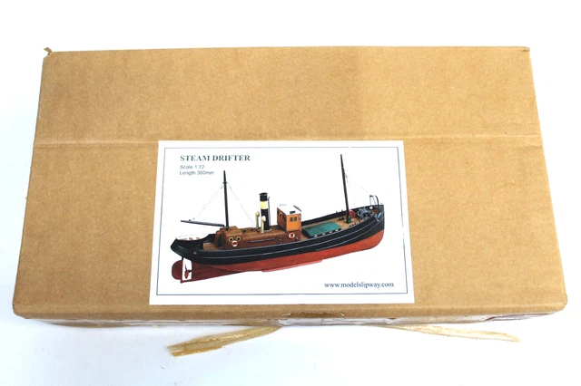 MODEL SLIPWAY STEAM Drifter 1/72 Scale 380mm Ship Model Kit BOXED -N39 ...