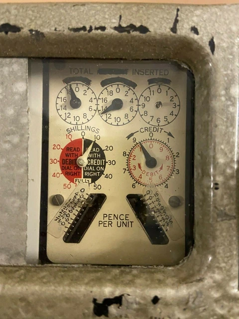 RARE VINTAGE METAL cased Coin Operated Electricity Meter, £125.47 ...