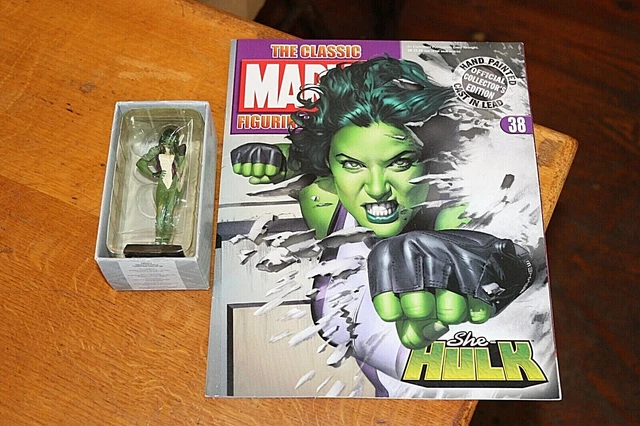MARVEL SHE HULK 38 Hand Painted Boxed Lead Figurine & Eaglemoss ...