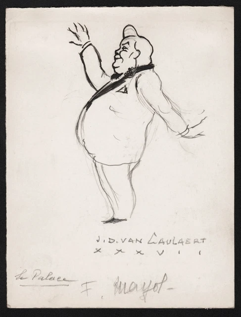 FELIX MAYOL CHANSONNIER Chanteur Singer Caricature Drawing Dessin Van ...
