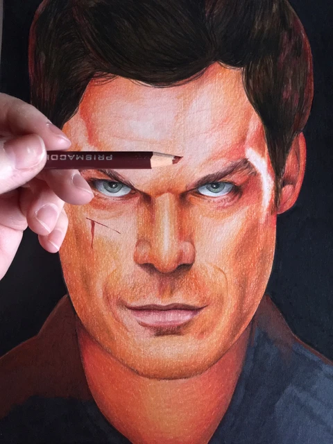 DEXTER MORGAN ORIGINAL pencil Drawing .Fan-art A4 . Michael C Hall £44. ...