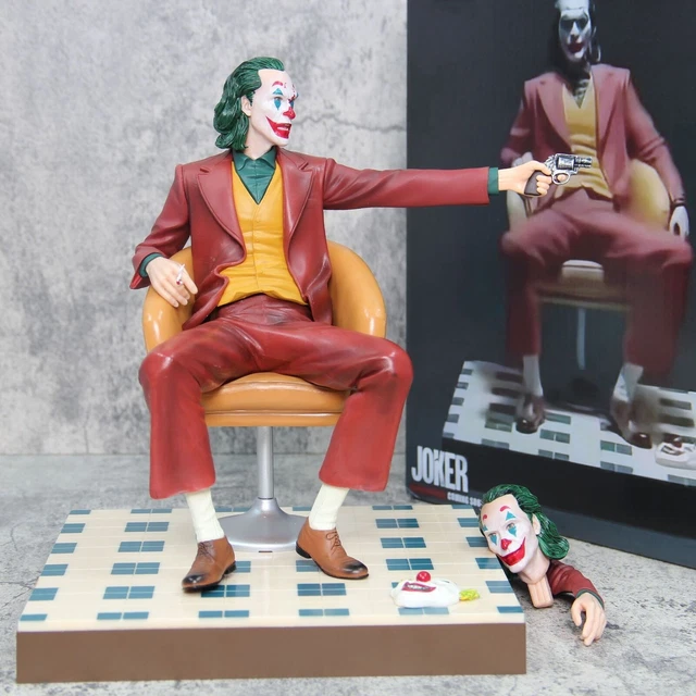 2019 FILM JOKER Scarlet Sitting Posture Joker Figure Statue Model Pvc ...