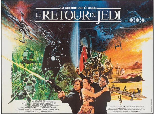 LE RETOUR DU Jedi Star Wars, Repro Affiche Cinema Vintage (50X70), Hq EUR 24,99 - PicClick FR