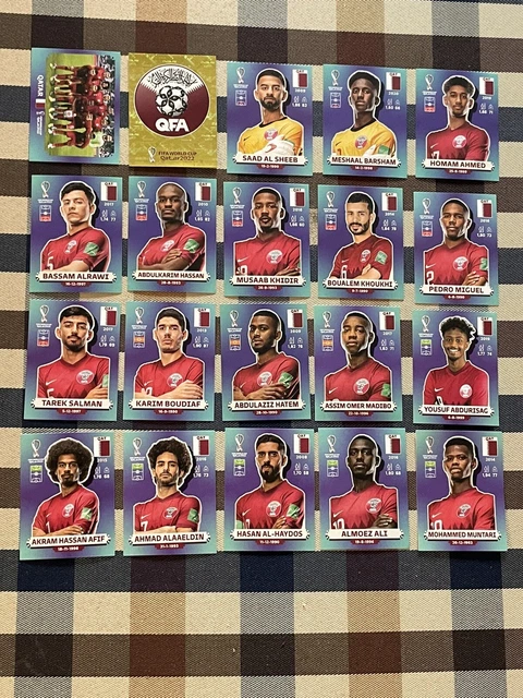 PANINI WORLD CUP Qatar 2022 Full Team Set Of All 20 Qatar Stickers EUR ...