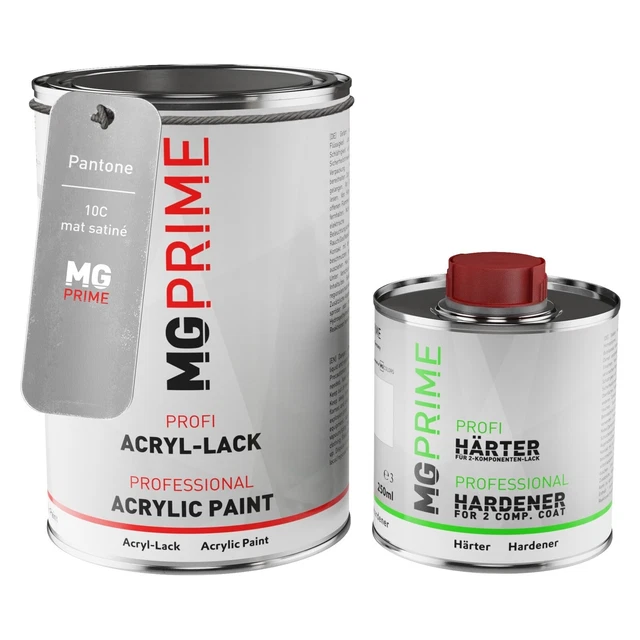 PANTONE 10C COOL Grey mat satiné peinture acrylique 1,5L durcisseur y.c ...
