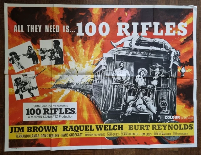 100 RIFLES ORIGINAL British Quad Poster Raquel Welch Jim Brown £85.00 ...