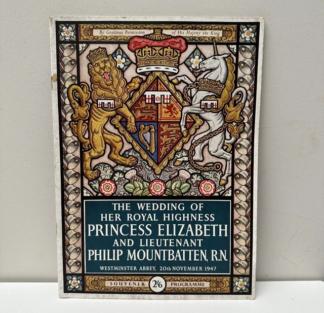 THE WEDDING OF Her Royal Highness Princess Elizabeth Souvenir Programme £7.00 - PicClick UK