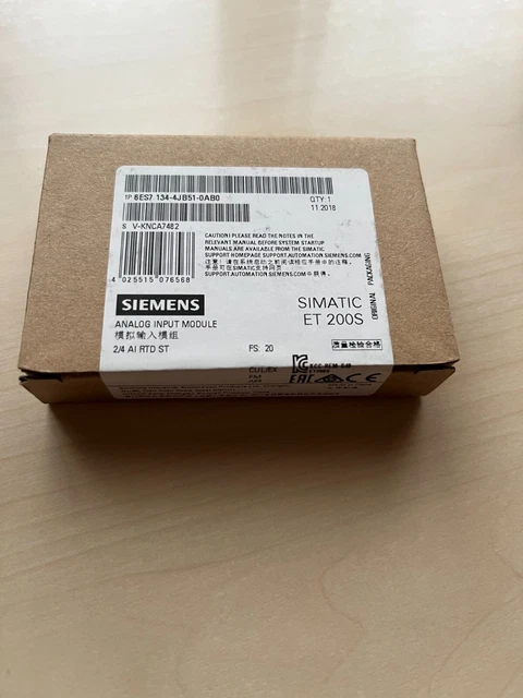 SIEMENS SIMATIC ET 200S Analog Input Module 2/4AI RDT ST 6ES7134-4JB51-0AB0 EUR 88,00 - PicClick DE