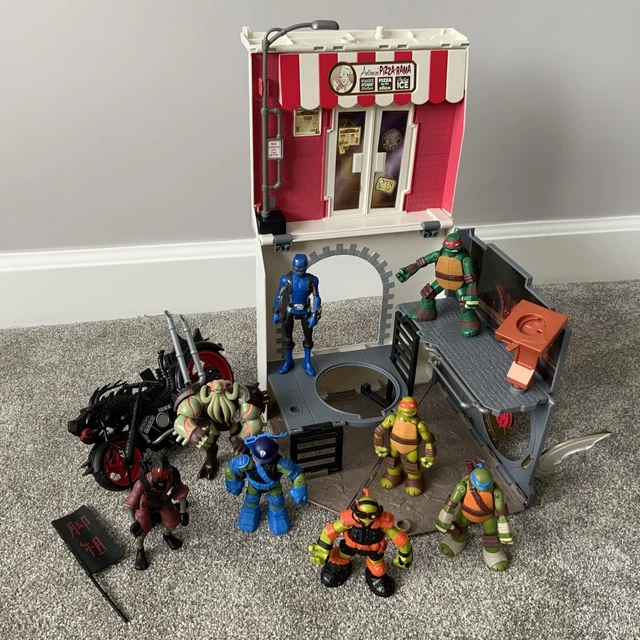 PLAYMATES TEENAGE MUTANT Ninja Turtles Anchovy Alley & Action Figure ...