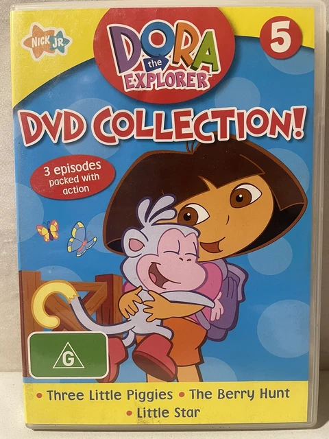 DORA THE EXPLORER DVD Collection-3 Little Pigs-The Berry Hunt-Little ...