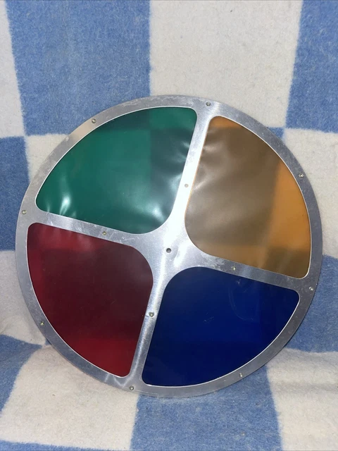 VINTAGE COLOR WHEEL Aluminum Tree Replacement Lens Rotating Christmas ...