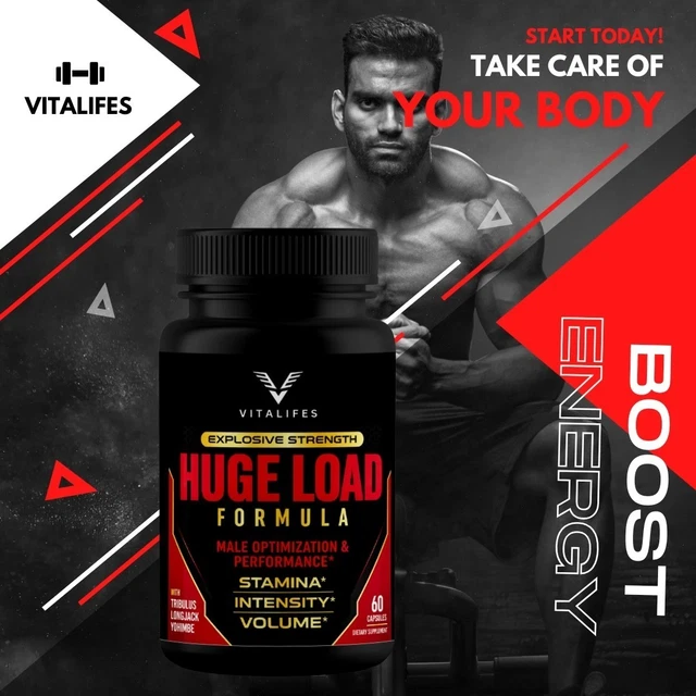 HUGE LOAD FORMULA Optimizes Strength, Boost Performance and Stamina 60 ...