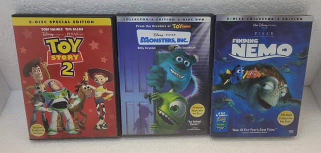 3 X DISNEY Pixar Set-Monsters Inc./Finding Nemo/Toy Story 2 -DVD- Spec ...