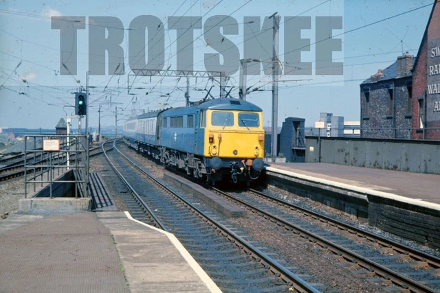 35MM SLIDE BR British Rail Diesel Loco Class 87 87021 Wigan 1977 ...