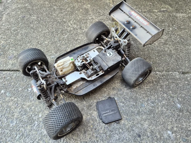 HOT BODIES 1/10 scale nitro rc buggy roller missing engine and other ...