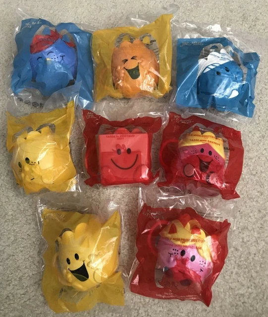 COMPLETE SET OF 8 Mr Men Little Miss Toy Figures Lot McDonald's Happy ...