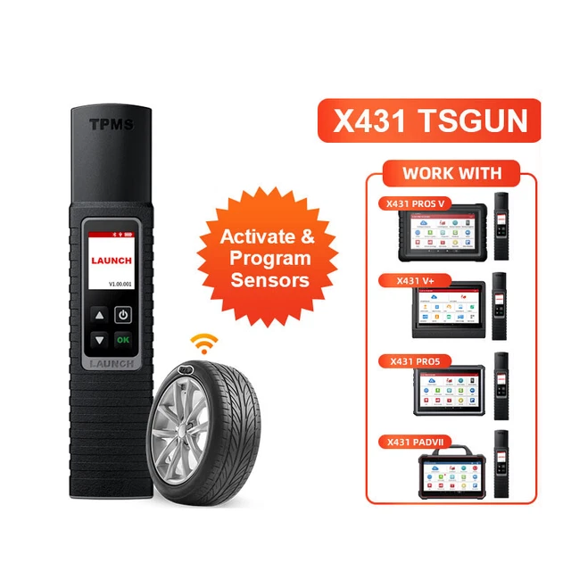 LAUNCH X431 TSGUN TPMS Detector Tire Pressure Inspection Tool Sensor ...