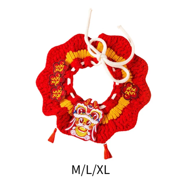 KNITTING CAT COLLAR Kitten Necklace Scarf Costume Accessory Cute ...