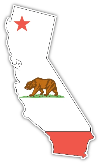 CALIFORNIA STATE MAP Logo Vinyl Sticker Decal Truck Car Bumper Wall $4. ...