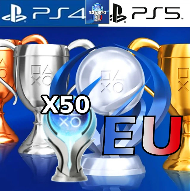 PLATINUM TROPHY SERVICE EU PS4-PS5 / LOT DE 50 PLATINES EUR 99,99 ...