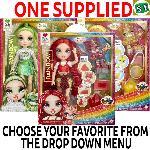 RAINBOW HIGH FASHION Doll with Slime & Pet - ONE SUPPLIED YOU CHOOSE £ ...