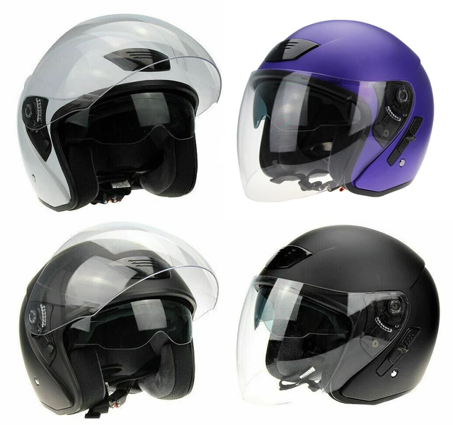 VIPER RS-V12 AUTOROUTE Open Face Jet Scooter Motorcycle Helmet Matt ...