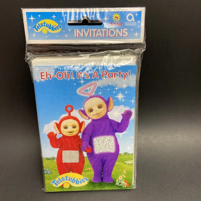 TELETUBBIES PARTY INVITATIONS Cards with Envelopes RSVP Vintage 1998 £ ...