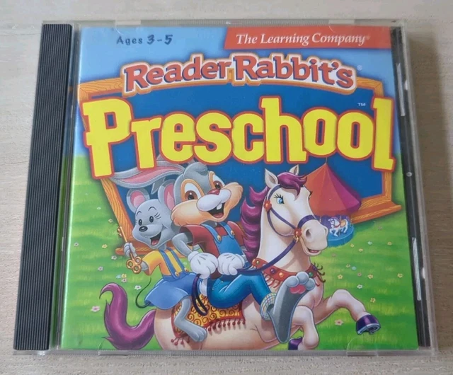 READER RABBIT'S PRESCHOOL Ages 3-5 The Learning Company 1997 (Jewel ...
