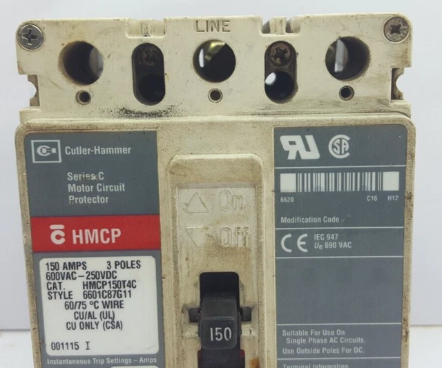 CUTLER HAMMER 3P 150A HMCP150T4C Typ HMCP Motor Kreislauf Schutz EUR ...