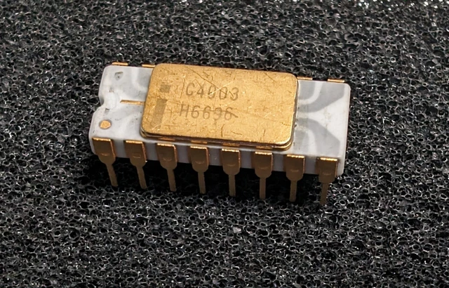 Intel C4003 Grey Trace Mcs 4 Shift Register Desoldered Renewed Pins 4004 Chipset 28400 