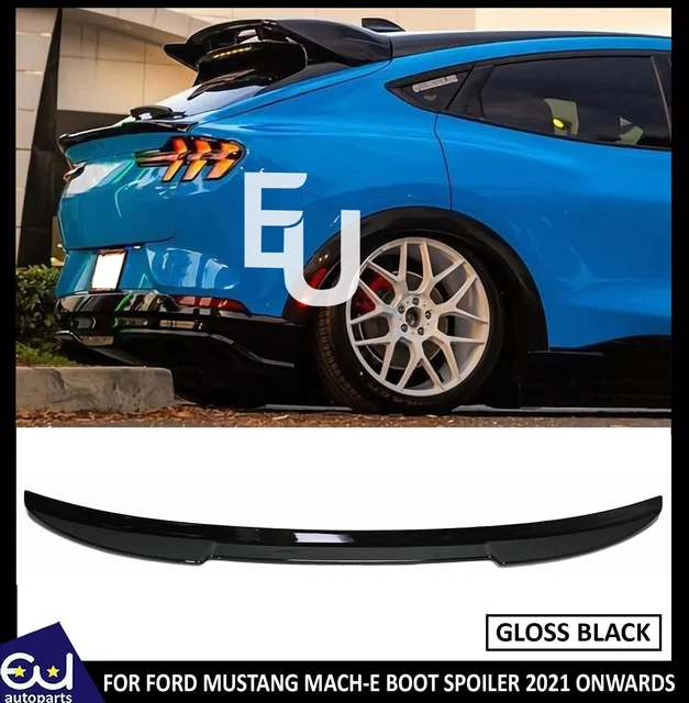 FOR FORD MUSTANG Mach-E Rear Boot Spoiler Trunk Wing Trim V-Shape Gloss ...