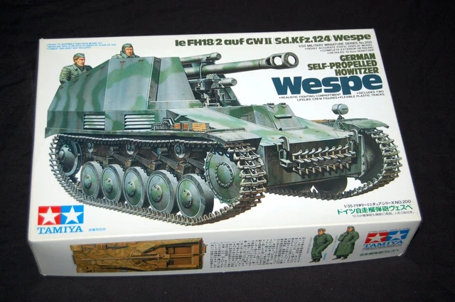 TAMIYA 1/35 SD.KFZ.124 Wespe le FH18/2 German WW2 Self Propelled Gun ...