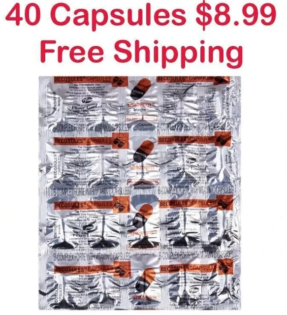 PFIZER INDIA BECOSULES Capsule (40 Capsules) Multivitamin, Vitamin C ...