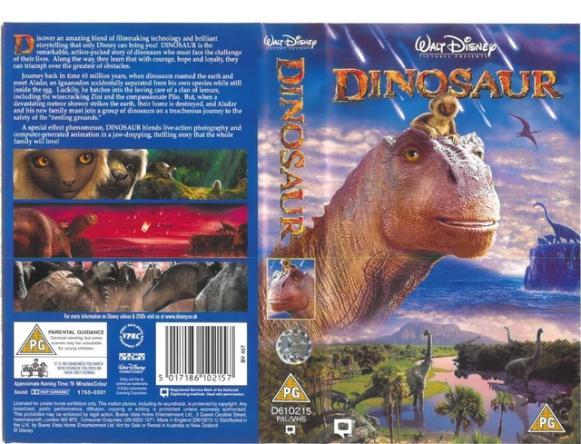 WALT DISNEY DINOSAUR Vhs Pg Pal £5.00 - PicClick UK