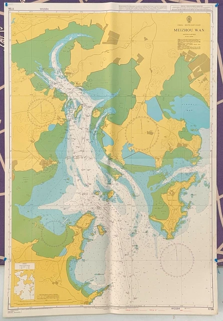 ADMIRALTY 1736 CHINA SOUTH EAST COAST MEIZHOU WAN Map Chart Maritime ...