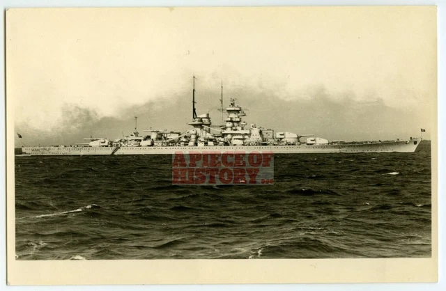 WW2 ORIGINAL PHOTO GERMAN BATTLESHIP capital ship Panzerschiff ...