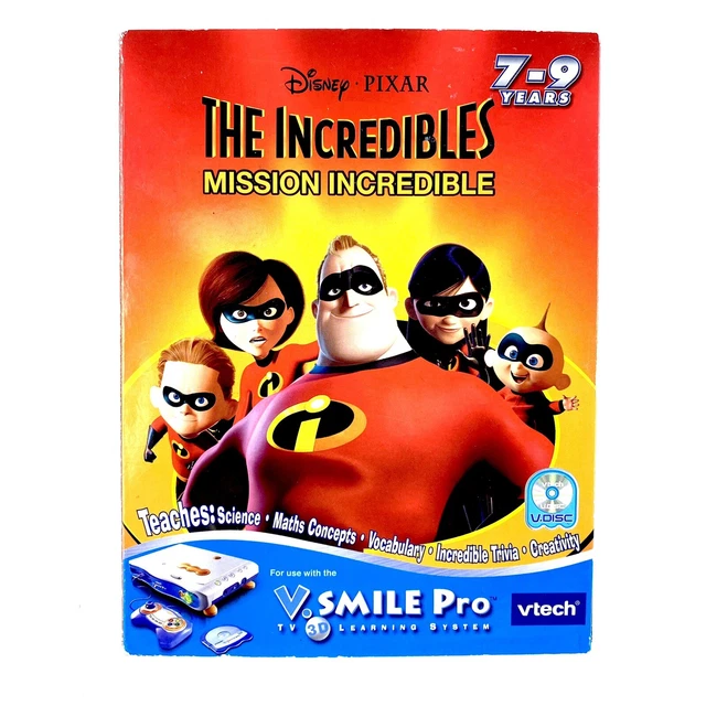 VTECH VSMILE PRO Disney Pixar The Incredibles Mission Incredible Game V ...