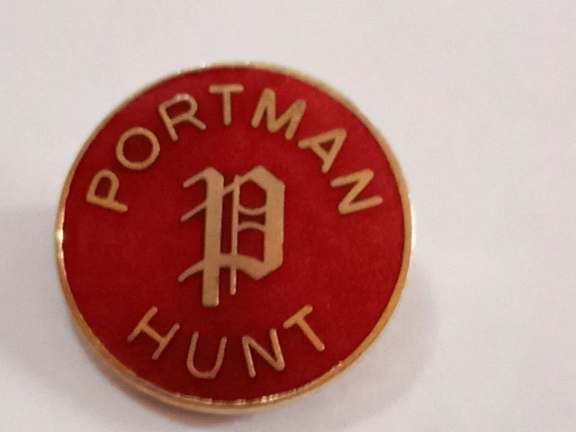 ENAMEL HUNT BADGE ~ Fox Hounds Hunting ~~~ The Portman Hunt ~ £18.00 ...