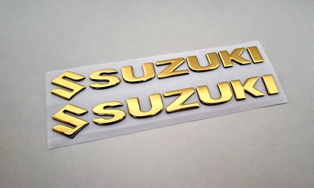 SUZUKI GOLD 3D Badge Letters Emblem Logo Stickers Graphics Decals £9.95 ...