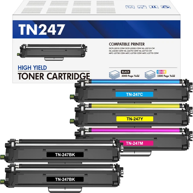 TONER COMPATIBLE WITH Brother TN-247 TN-243 MFC-L3750CDW DCP-L3510CDW ...
