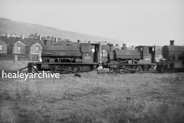 LARGER RAILWAY NEGATIVE Swansea E. Dock 15/3/64 Ex-GWR 0-4-0STs Nos ...