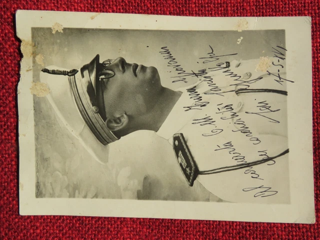 FOTO MILITARE CON Dedica Ufficiale Della Milizia Uniforme Seniore Mvsn ...
