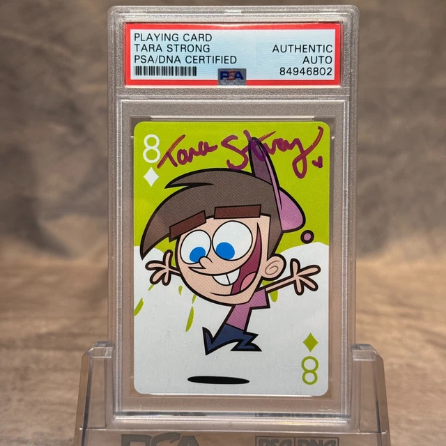 PSA TIMMY TURNER Poker Card Signed by Tara Strong Nickelodeon Fairly ...