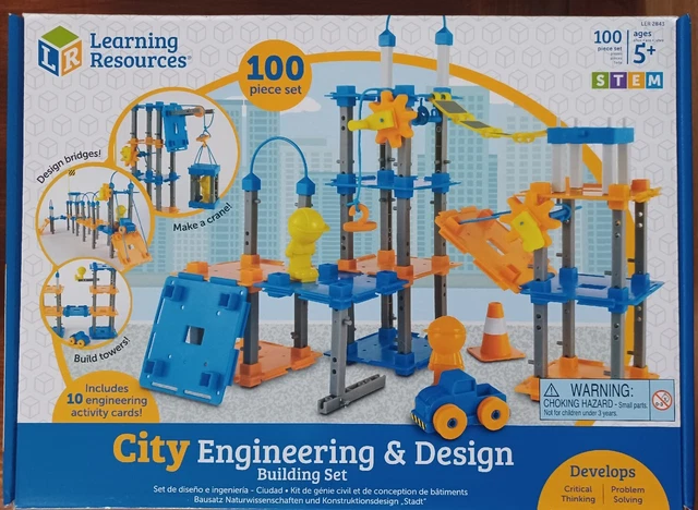CITY ENGINEERING & Design STEM Building Set OF 100 PIECES Learning ...
