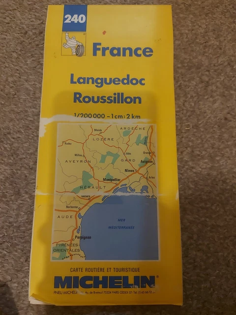 VINTAGE MICHELIN ROAD Map Languedoc Rousillon France Number 240. £10.07 ...