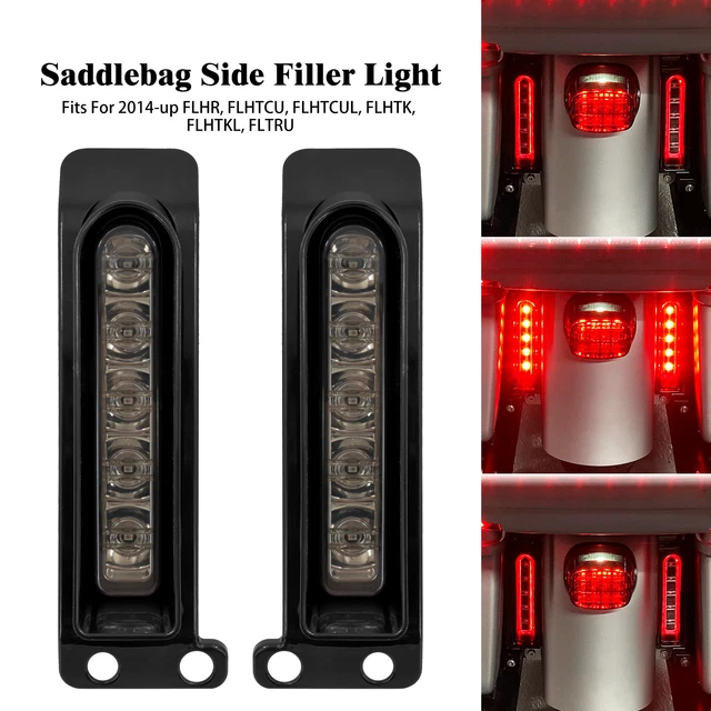 SMOKE LED SADDLEBAG Support Side Filler Light Fit For Harley Touring ...