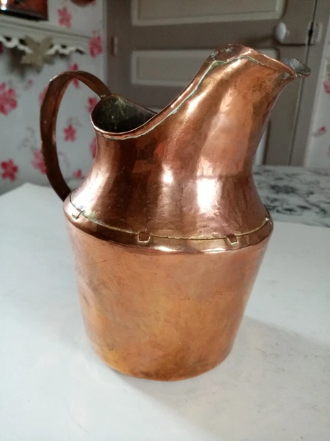 PICHET EN CUIVRE fin du XIXe 50cl en très bon état hauteur17cm EUR 60 ...